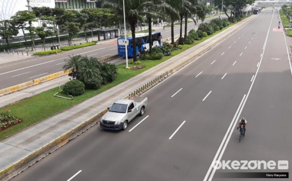 Libur Hari Raya Nyepi, Jalan Jenderal Sudirman Sepi 0 : Foto Okezone News