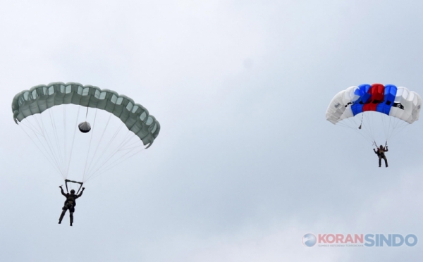 Aksi Terjun Free Fall Taifib Marinir 0 : Foto Okezone Foto