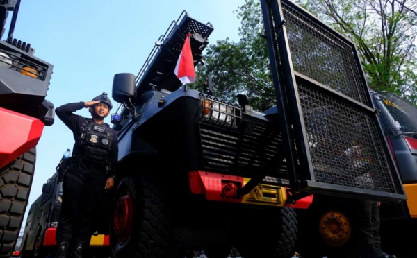 Apel Operasi Mantap Brata Pengamanan Pemilu 2024 0 : Foto Okezone Foto