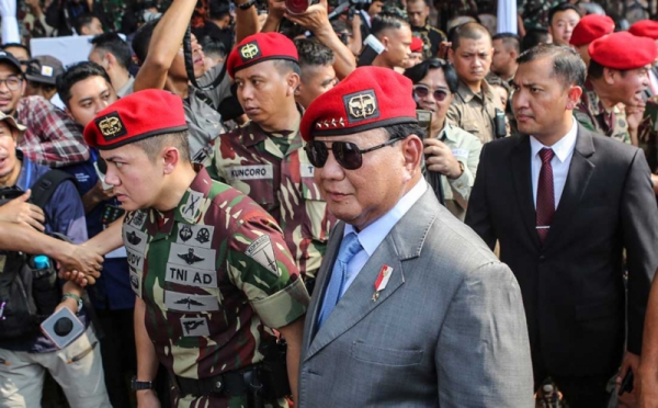 Dikawal Mayor Teddy Prabowo Subianto Hadiri HUT Ke-72 Kopassus di ...