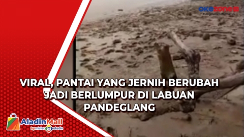 Viral, Pantai yang Jernih Berubah Jadi Berlumpur di Labuan Pandeglang ...