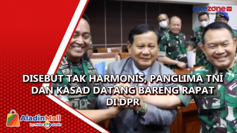 Disebut Tak Harmonis, Panglima TNI dan Kasad Datang Bareng Rapat di DPR : Okezone Video
