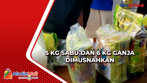 BNN Sumsel Musnahkan Narkoba Jenis Sabu dan Ganja Kering : Okezone Video