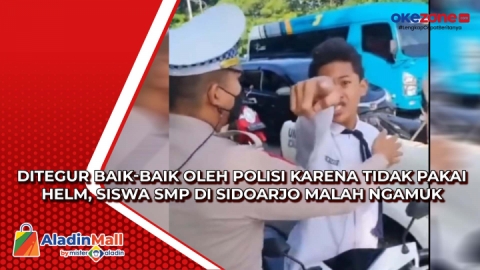 Ditegur Baik-Baik oleh Polisi karena Tidak Pakai Helm, Siswa SMP di Sidoarjo Malah Ngamuk ...