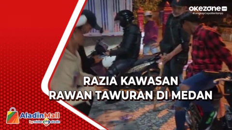 Tim Gabungan Razia Kawasan Rawan Tawuran di Medan : Okezone Video