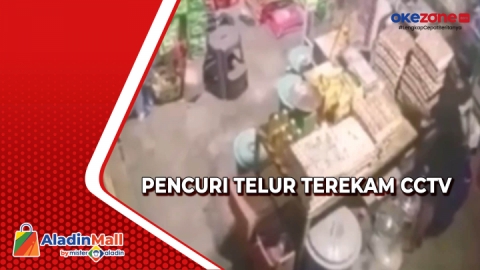 Gasak 300 Butir Telur, Aksi Pencuri di Makassar Terekam CCTV : Okezone Video