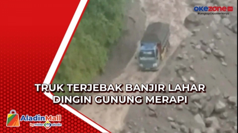 Detik-Detik Truk Terjebak Banjir Lahar Dingin Gunung Merapi : Okezone Video