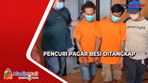 Polisi Tangkap Pencuri Pagar Besi Pembatas Jalan di Koja yang Aksinya Viral : Okezone Video
