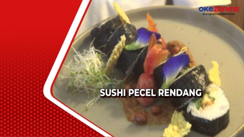 Lezatnya Kuliner Sushi Pecel Rendang, Sajian Ala Jepang dengan ...