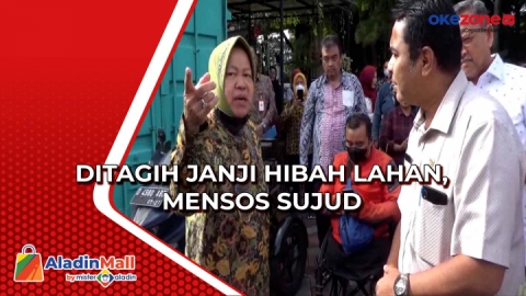 Mensos Risma Sujud kepada Wali Murid saat Ditagih Janji Hibah Lahan SLB di Bandung : Okezone Video