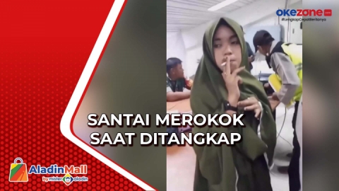 Viral, Perempuan Diduga Copet di Masjid Al Jabbar, Santai Merokok saat ...