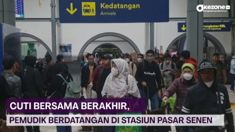 Cuti Bersama Segera Berakhir, Pemudik Terus Berdatangan di Stasiun Pasar Senen : Okezone Video