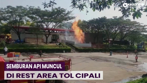 Semburan Api Setinggi 6 Meter Muncul di Rest Area : Okezone Video