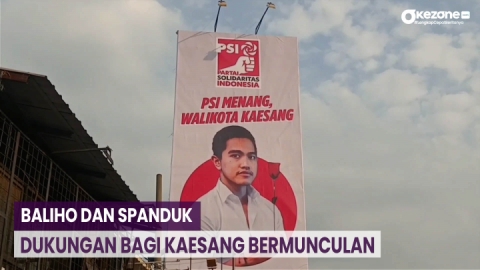 Baliho dan Spanduk Dukungan bagi Kaesang di Pilwalkot Depok Bermunculan : Okezone Video