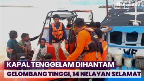 Kapal Tenggelam Dihantam Gelombang Tinggi, 14 Nelayan Selamat Berkat Kotak Peyimpanan Ikan