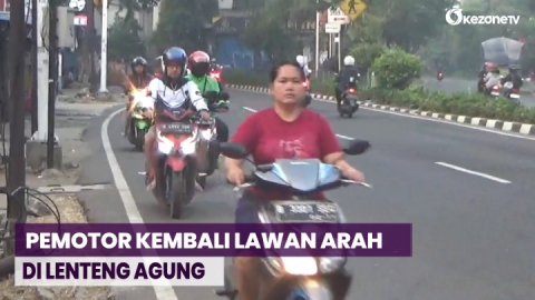 Tak Kapok, Pemotor Kembali Lawan Arah di Lenteng Agung : Okezone Video