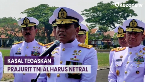 Kasal Tegaskan Seluruh Prajurit TNI AL Jaga Netralitas dalam Pemilu 2024 : Okezone Video
