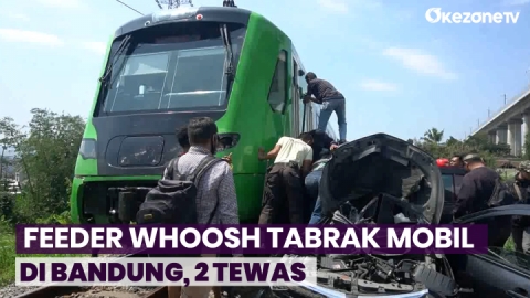 KA Feeder Whoosh Tabrak Mobil di Bandung, 2 Orang Tewas : Okezone Video
