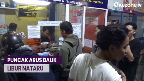 Puncak Arus Balik Libur Nataru, Terminal Bus Dipadati Pemudik Tujuan Jabodetabek : Okezone Video