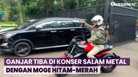 Ganjar Pranowo Tiba di Konser Salam Metal Ganjar-Mahfud dengan Naiki Moge Hitam-Merah : Okezone ...