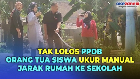 Anaknya Tak Lolos PPDB SMAN 4 Depok, Orang Tua Ukur Manual Jarak Rumah ke Sekolah : Okezone Video