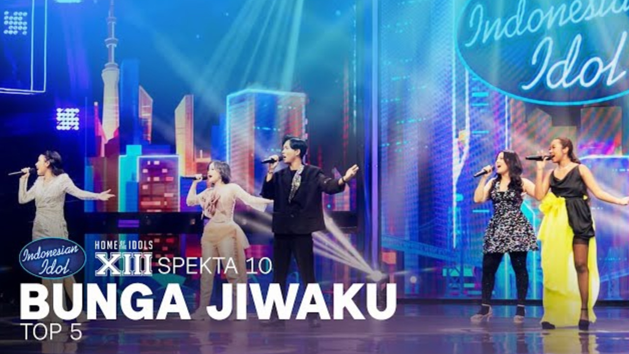 Opening Spektakuler dari Top 5, Nyanyikan Lagu Bunga Jiwaku SPEKTAKULER SHOW 10 INDONESIAN IDOL ...