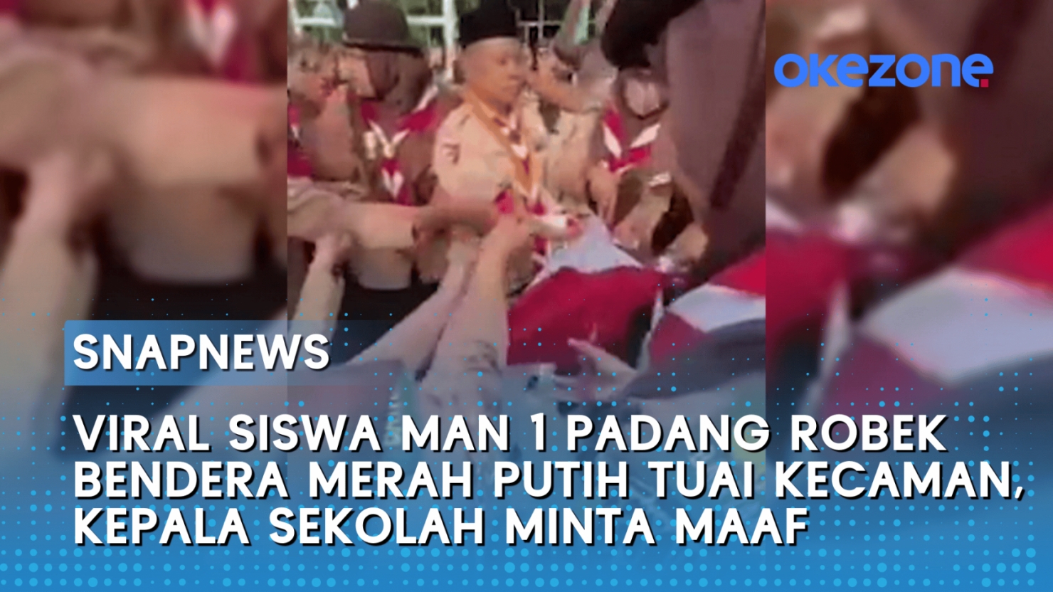 Viral Siswa MAN 1 Padang Robek Bendera Merah Putih Tuai Kecaman, Kepala Sekolah Minta Maaf ...